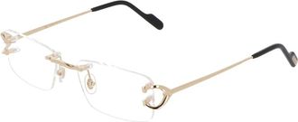 Cartier Rechteckige Brille Modell Ct0344O - - Accessories - unisex - Gelb - 53 MM