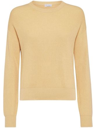 Brunello Cucinelli Geripptes Sweatshirt - Nude
