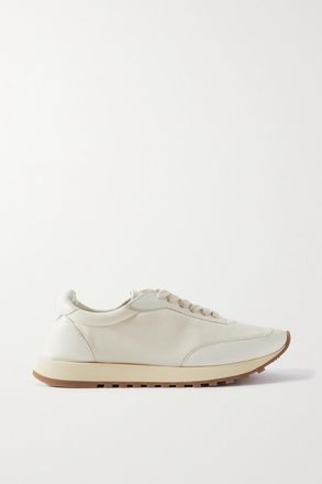 The Row Owen Runner Sneakers Aus Leder Und Mesh - Creme