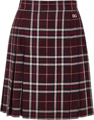 Dolce & Gabbana Femme, Jupes, Multicolore, Taille: 34 FR Gonna Scozzese Pieghe