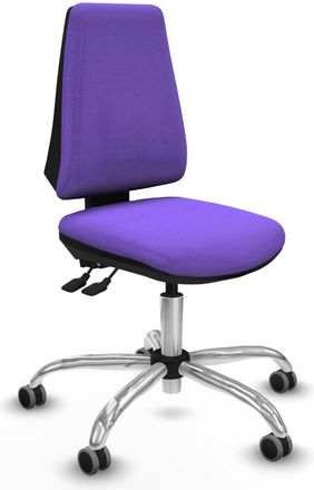 Piqueras y Crespo Elche Drehstuhl, gepolstert, ohne Armlehnen, ausgestattet mit Asincro und Schneideschaum, 65 mm Rollen, Parkett, Lila