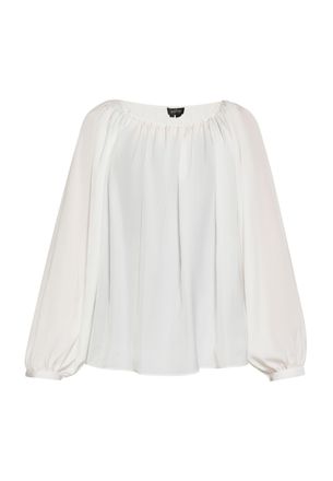 Usha Bluse Damen Wollwei&szlig;