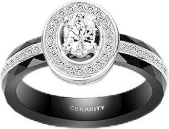 Ceranity Ceranity Damen Ring, Silber, Zirkonoxid, 56 (17.8), 1-12/0076-N-56
