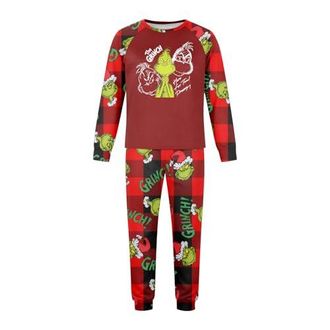Generic Le Grinch Pyjama Noel Famille De Grinch Homme Chaud Et Doux Adulte Noël Garcon Deguisement Bebe Hiver Couple The Costume Pull Assorti Enfant Ensemble 