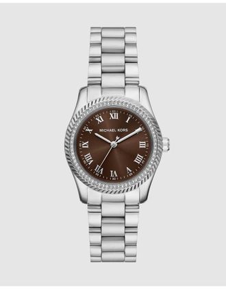 Michael Kors Lexington - Armbanduhr aus silberfarbenem Edelstahl mit drei Zeigern