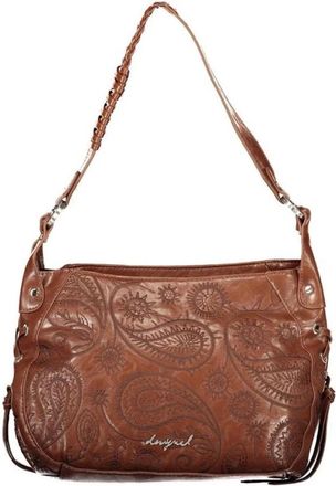 Desigual Embossed Paisley Leder Hobo Bag - - Bags - Damen - Braun - ONE SIZE