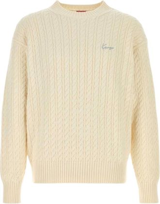 Kenzo Homme, Pulls, Blanc, Taille: XL Pull Signature en maille