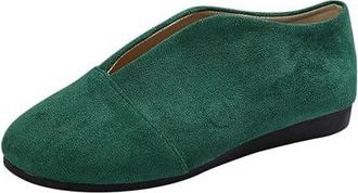 Generic Chaussures plates confortables &agrave; enfiler pour femme - Bout pointu - Couleur unie - L&eacute;g&egrave;res - Classiques et respirantes - Chaussures d&eacute;contract&eacute;es pour