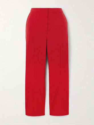 Dries Van Noten Pantalon Droit En Laine - Rouge