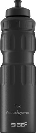 Sigg Alutrinkflasche WMB Sport Touch - 0,75 L, schwarz, mit Namensgravur