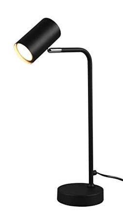 Trio Lampe de table, Marley 1xGU10, max.5,0 W Corps: Métal, noir mat L:12,0cm, H:45,0cm, P:25,0cm Interrupteur,IP20,Sans illuminant