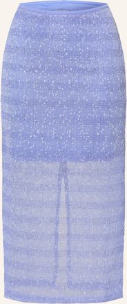 Ichi Strickrock Ihpiloua Mit Pailletten blau