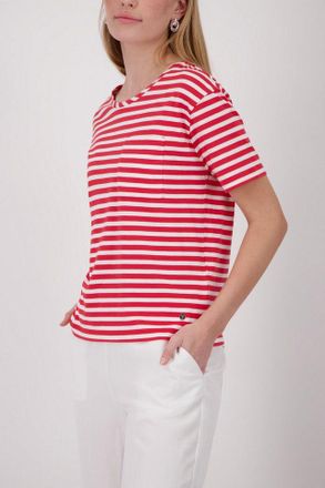 Monari Rundhalsshirt mit Streifen