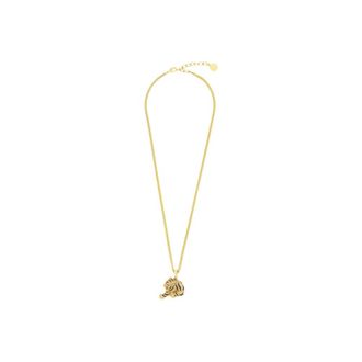 Roberto Cavalli Halskette mit Pantherkopf-Anh&auml;nger - - Accessories - Damen - Gelb - ONE SIZE