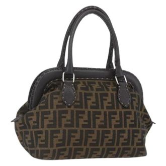 Fendi Sac &agrave; main en toile Pre-owned - Femme - Pre-owned - Brun - Taille: ONE Size