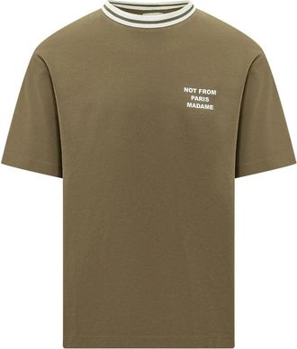 Dr&ocirc;le de Monsieur Homme, Tops, Vert, Taille: M T-shirt Slogan Sport