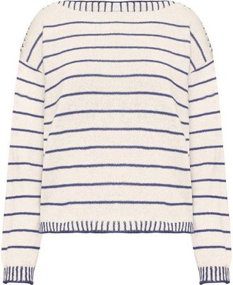 Cartoon Strickpullover Damen, Strick mit U-Boot-Ausschnitt (1-tlg)