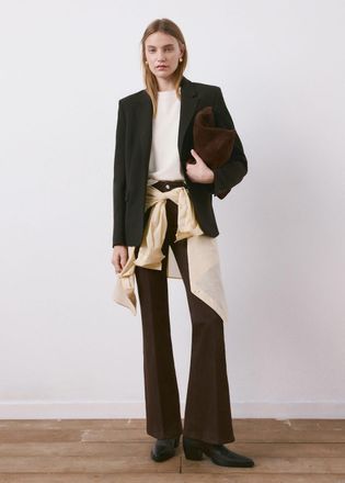 Mango Flared Jeans Violeta mit hoher Bundh&ouml;he schokolade - Damen - 40 - MANGO