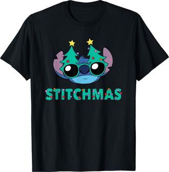 Disney Weihnachten Lilo & Stitch Stitchmas Glasses T-Shirt