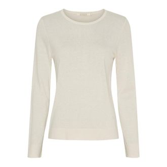 BTF-CPH Btfcph - Haut en soie-cachemire &agrave; col rond - Femme - Pulls - Beige - Taille: 44 FR