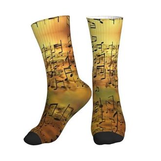 Generic Renforcées Homme Chaussettes Note De Musique Socquettes De Sport Classiques Chaussettes De Sports Pour Cyclisme Femme Yoga 40Cm