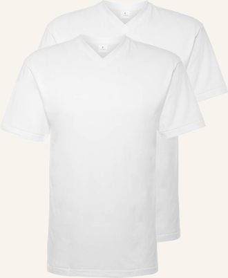 Ragman Ragman 2er-Pack V-Shirts weiss