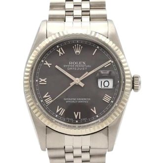 Rolex Pre-owned Datejust en acier inoxydable et or blanc automatique - Femme - Pre-owned - Gris - Taille: ONE Size