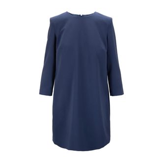 Elisabetta Franchi Kurzes Kleid mit goldenem Rei&szlig;verschluss - - Dresses - Damen - Blau - L