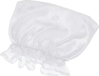 Lurrose Sac &agrave; Main de Mari&eacute;e &Eacute;l&eacute;gant en Satin Blanc Orn&eacute; de Fleurs, Indispensable pour Les Demoiselles Dhonneur Et Les Petites Filles Dhonneur