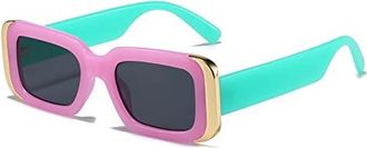 Generic Lunettes de soleil carrées Hip Hop 2025 pour hommes et pour femmes, décoration de fête tendance en plein air (couleur : A, taille : moyen)