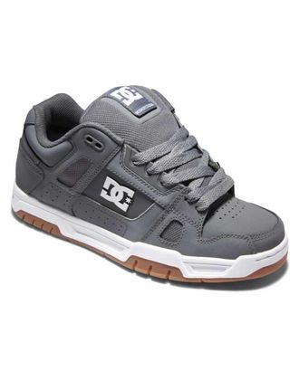 DC Stag - Baskets en cuir avec semelle en caoutchouc - Gris