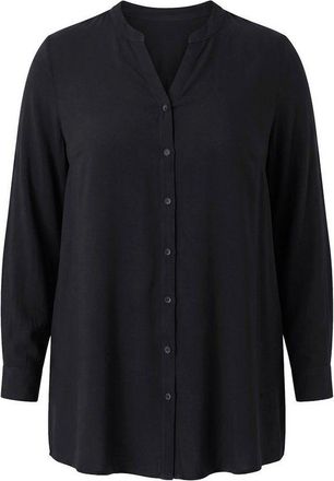 Miamoda Longbluse Bluse A-Linie Tunika-Ausschnitt Seitenschlitze
