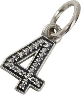 Pandora Nummer 4 Anh&auml;nger - - Accessories - Damen - Grau - ONE SIZE