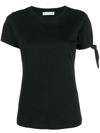 J.W.Anderson t-shirt &agrave; d&eacute;tail nou&eacute; - Noir