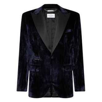Philipp Plein Single Button Evening Blazer - - Jackets - Herren - Blau - XL