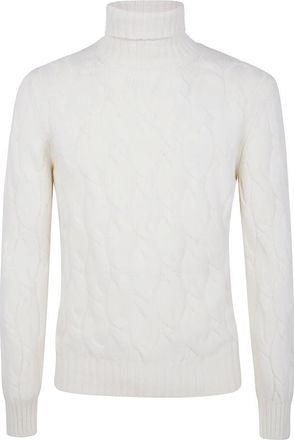 Barba Homme, Pulls, Beige, Taille: 2XL Pull à Col Roulé en Tricot Confortable