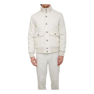 PESERICO Bomberjacke aus Wolle und Kaschmir - - Jackets - Herren - Beige - M