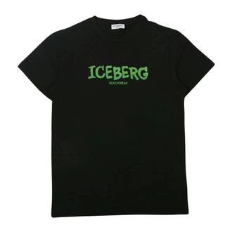 Iceberg Homme, Tops, Noir, Taille: XL T-shirt Homme Vertical Noir Coton