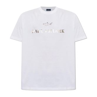 Paul & Shark Homme, Tops, Blanc, Taille: S T-shirt Logo