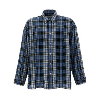 Sunflower Chemise &agrave; carreaux - Homme - Chemises - Bleu - Taille: M