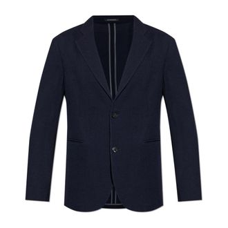Emporio Armani Wollblazer mit Reverskragen - - Jackets - Herren - Blau - S