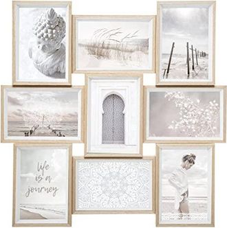 Atmosphera Atmosphera - P&ecirc;le - m&ecirc;le Moly - bois et verre - 9 photos - Blanc