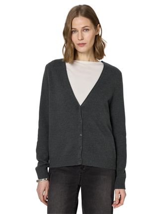 Street One Kuscheliger V-Neck Cardigan Gravel Grey Mel. 42