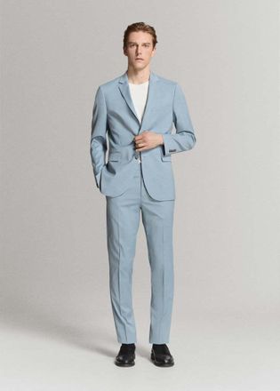 Mango Veste costume Par&iacute;s super slim-fit bleu ciel - Homme - 44 - MANGO MAN