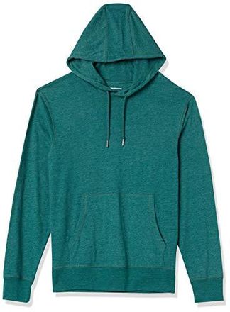 Amazon Essentials Sweatshirt &agrave; Capuche Enti&egrave;rement en Jersey L&eacute;ger Homme, Vert, L