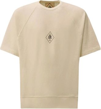 C.P. Company C.p. Company, Homme, Sweatshirts et sweats &agrave; capuche, Blanc, Taille: XL Malfil&egrave; Fleece Short Sleeve SweaT-shirt