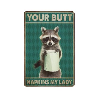 Generic Metall Wandschild Waschb&auml;r-Servietten Your Butt, My Lady Tin Sign Lustige Plakette Retro Gartenschild F&uuml;r Badezimmer Club Caf&eacute; 20X30cm