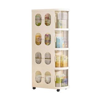 Generic Faltbarer, Schlanker Aufbewahrungswagen, Wagen Mit Schmalem Spalt, Organizer-Schrank Mit Bremsr&auml;dern, Doppelseitig &Ouml;ffnende T&uuml;ren, for Kleine Badezimm