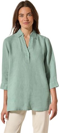 Cecil Linen_ Solid Long Blouse Ice sage Green S