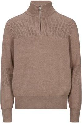 Schott NYC Pull &agrave; col montant zipp&eacute;e